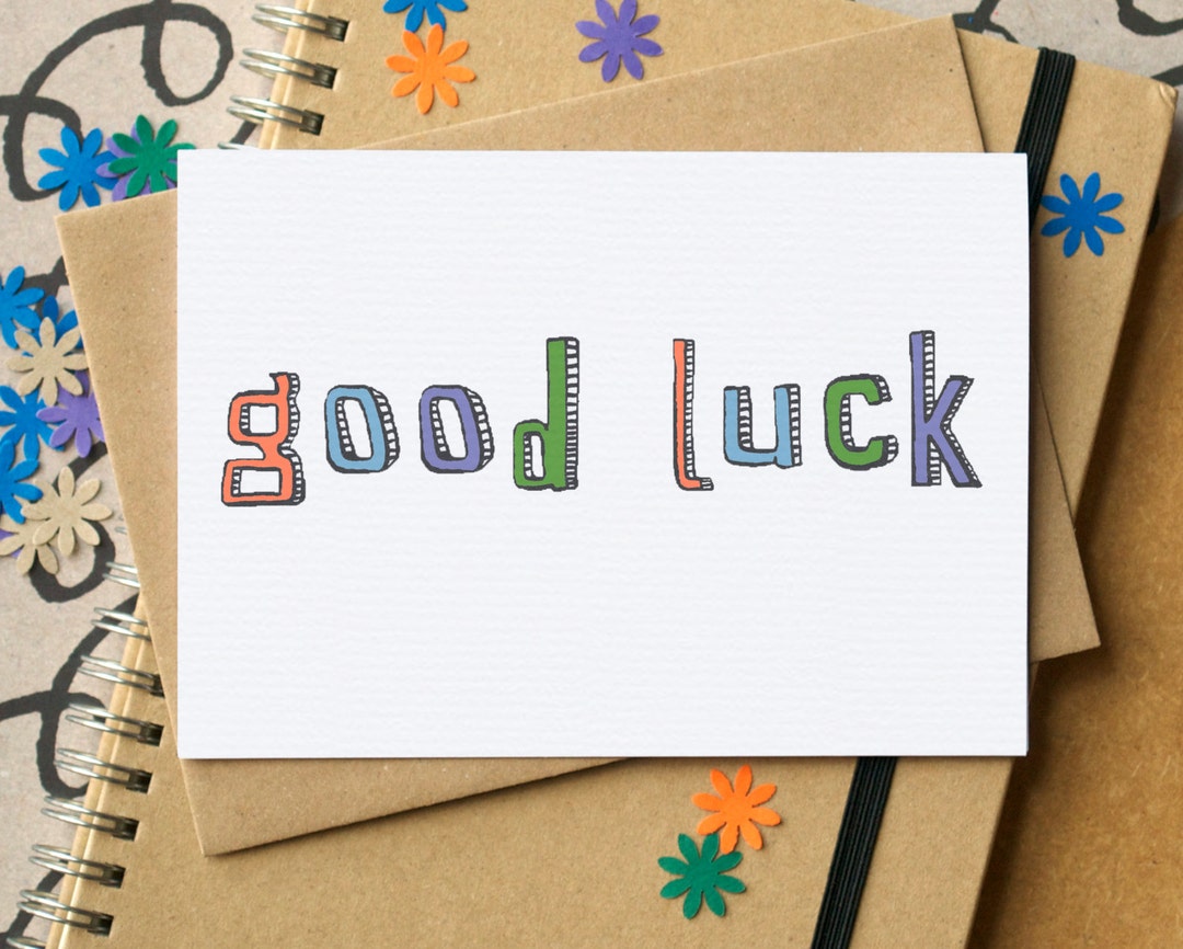 Simple Good Luck Card - Etsy