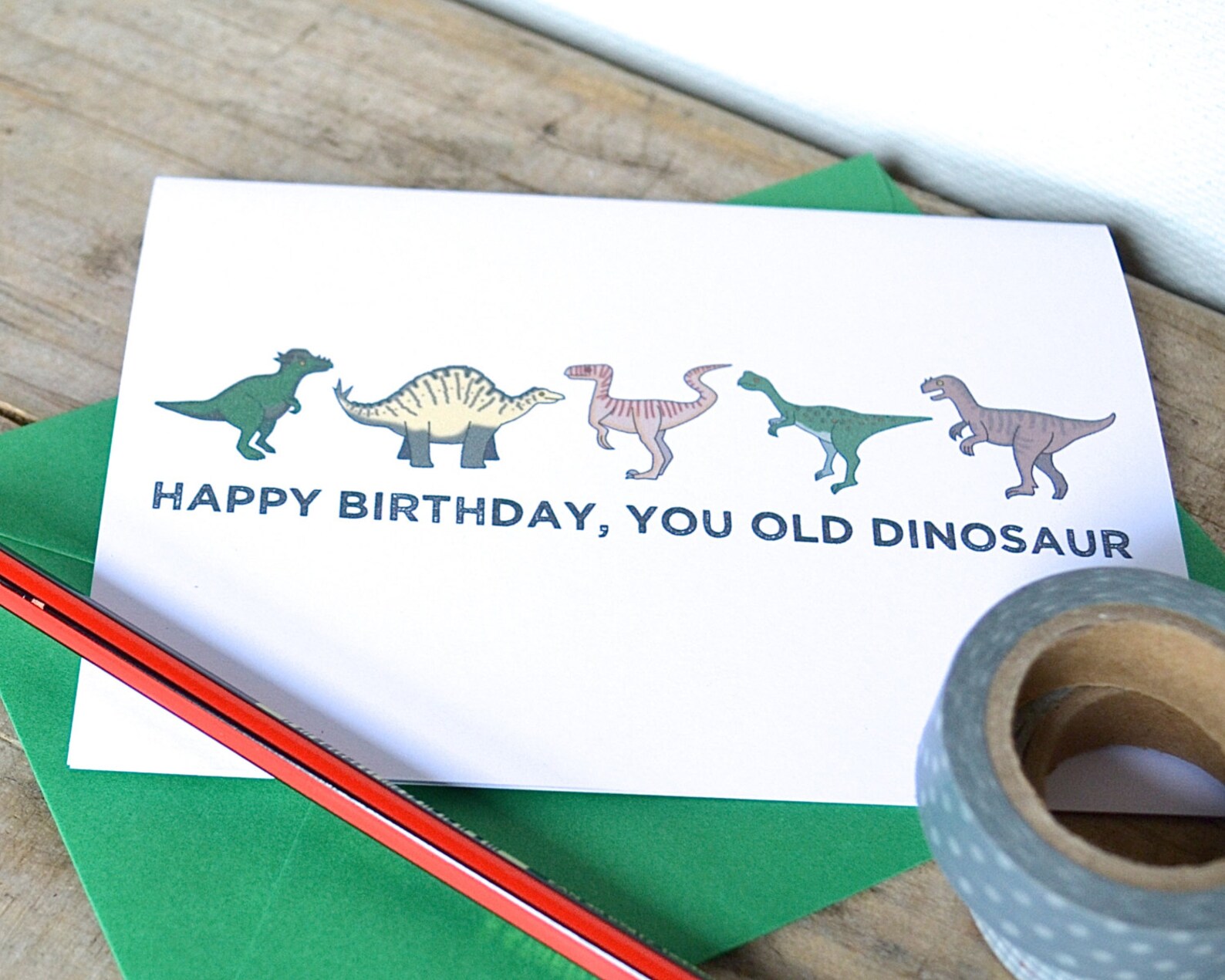 Cheeky you Old Dinosaur Happy Birthday Card - Etsy UK