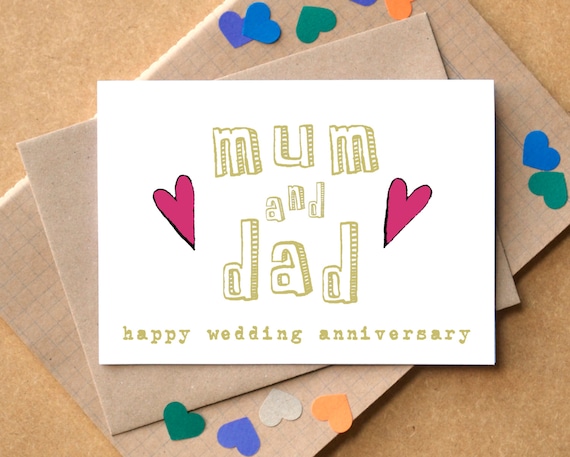 Mum And Dad Anniversary Card Parents Anniversary Card Etsy mum-and-dad-anniversary-card-parents-anniversary-card-etsy