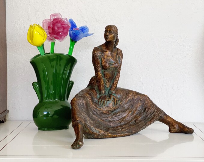 Vintage Sitting Woman Alice Heath Austin Productions Sculpture - Etsy