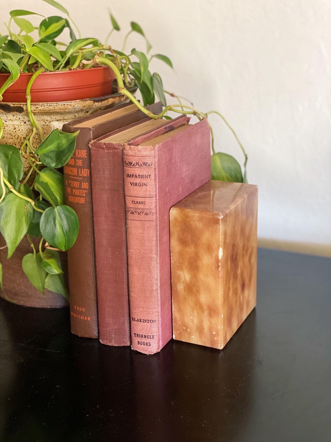 Mid Century Marble Stone Bookend Block - Single - Etsy
