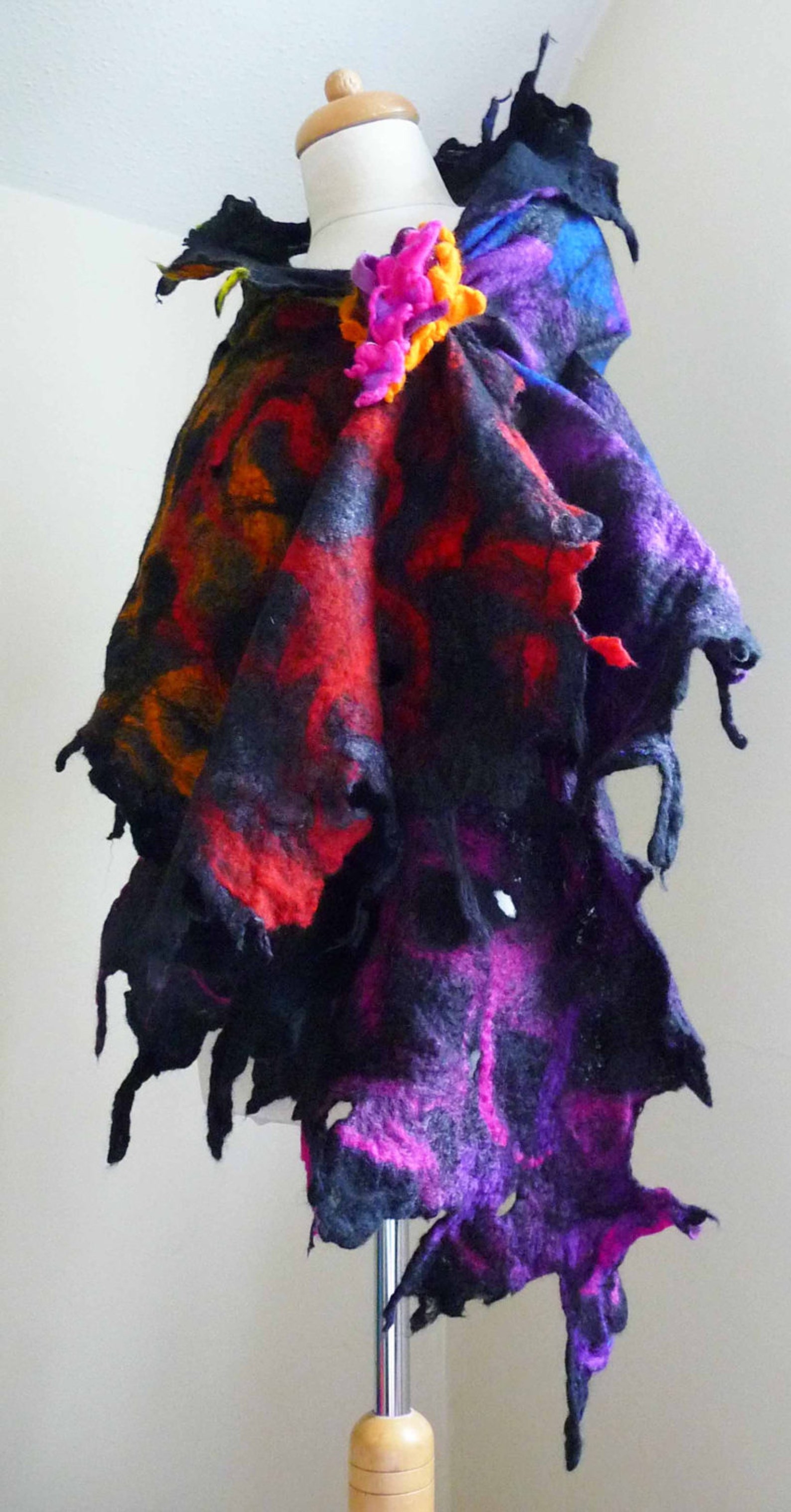 Felted Wool Scarf Scarves Wrap Handmade Felt Lagenlook - Etsy