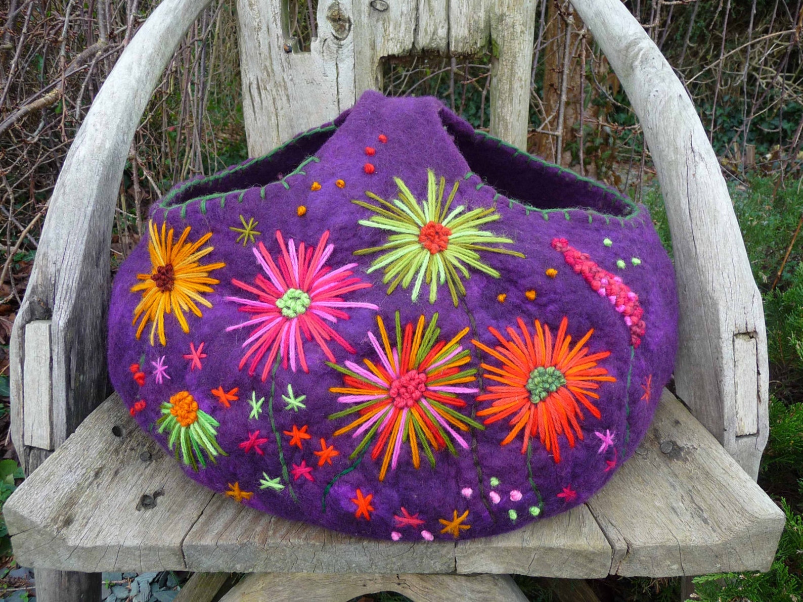 Felted Wool Basket Storage Felt Ornament Home Decor Large - Etsy UK