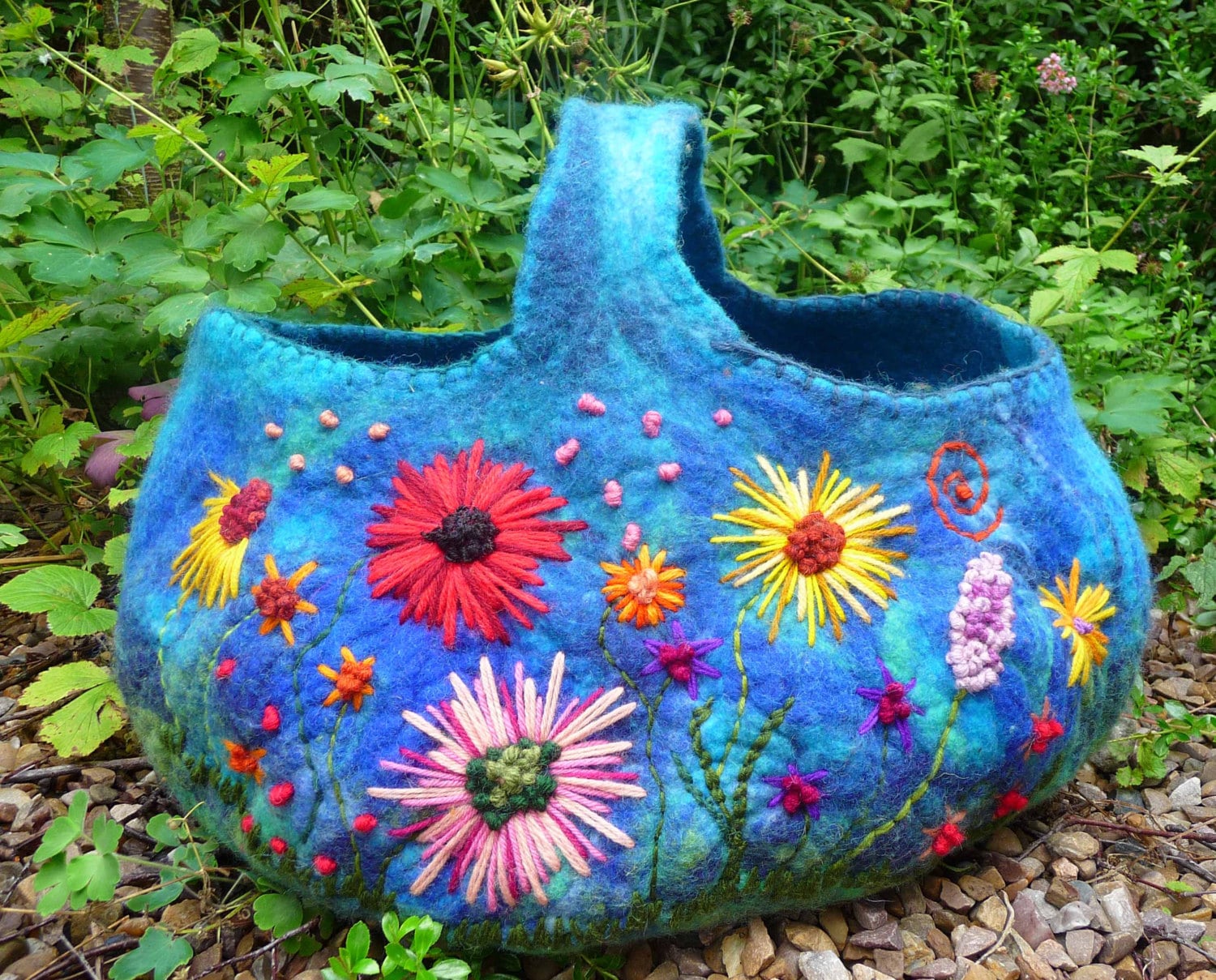 Felted Basket Storage Ornament Decoration Handmade Felted - Etsy UK