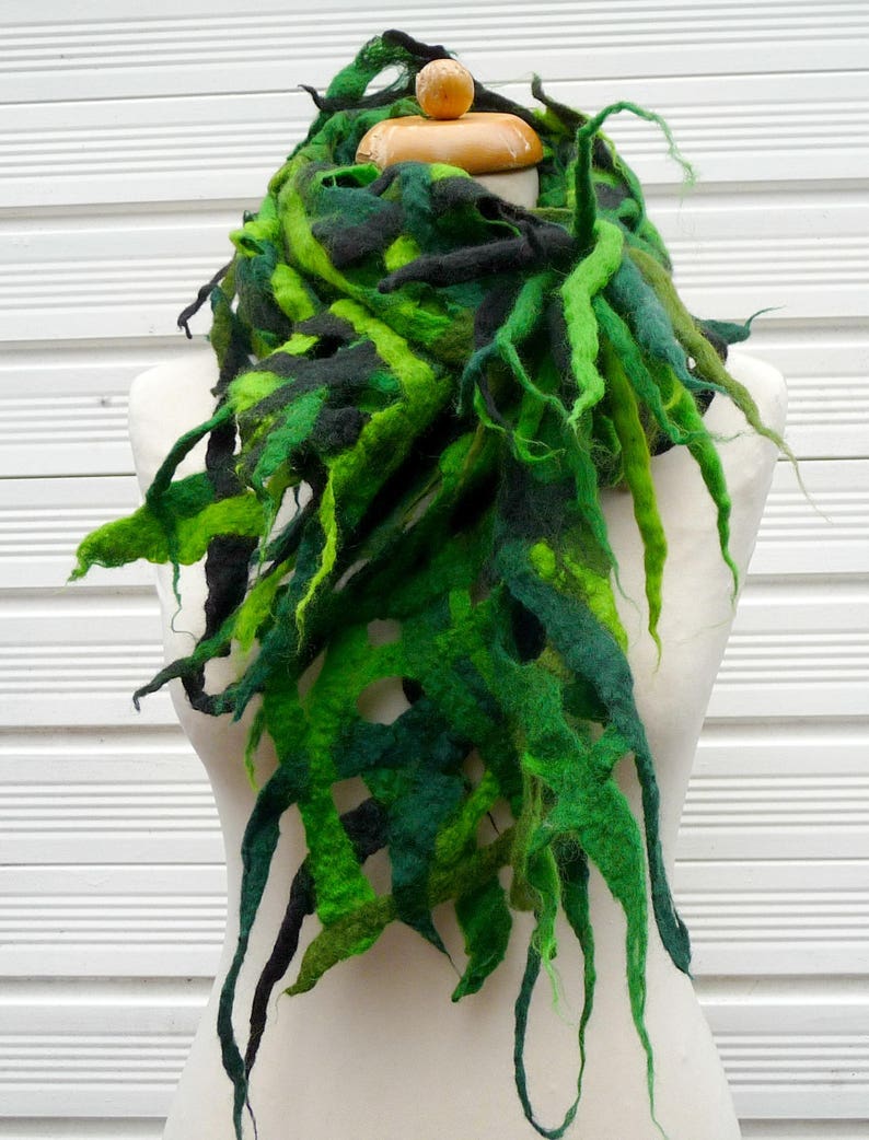 Felted Scarf Handmade Felt Shawl Felted Wool Scarf - Etsy