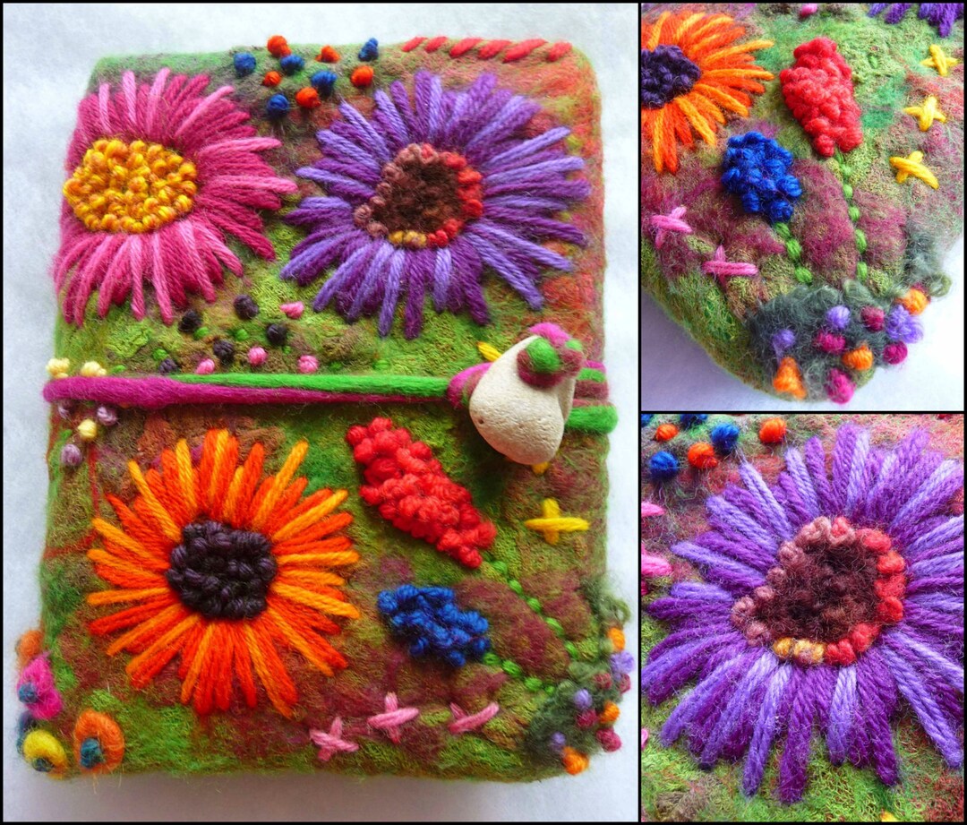 A5 Felted Notebook Sketchbook Calendar Felted Journal Book - Etsy UK