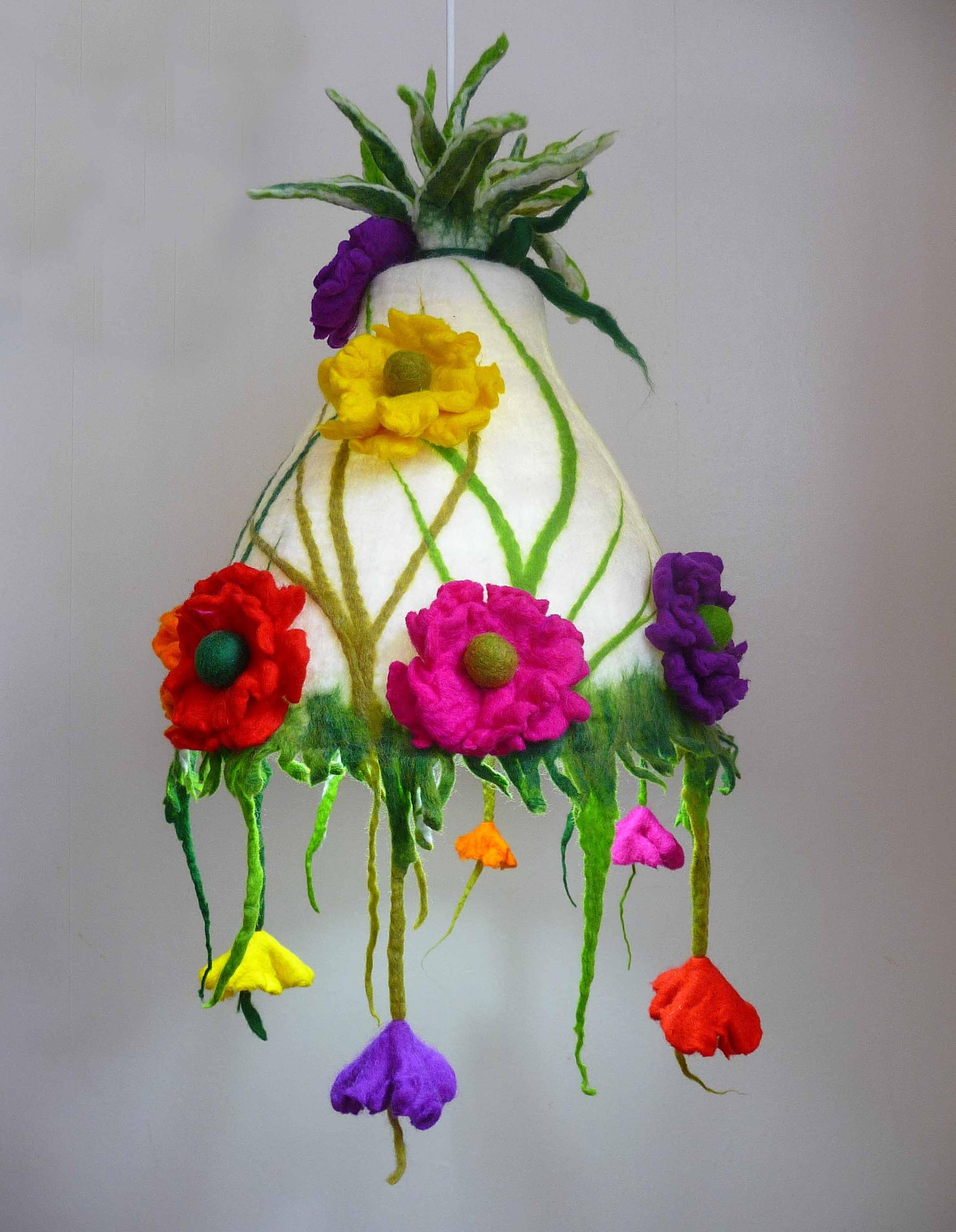 Felted Flower Lampshade Cover Pendant Fairy Lamp Wool - Etsy UK
