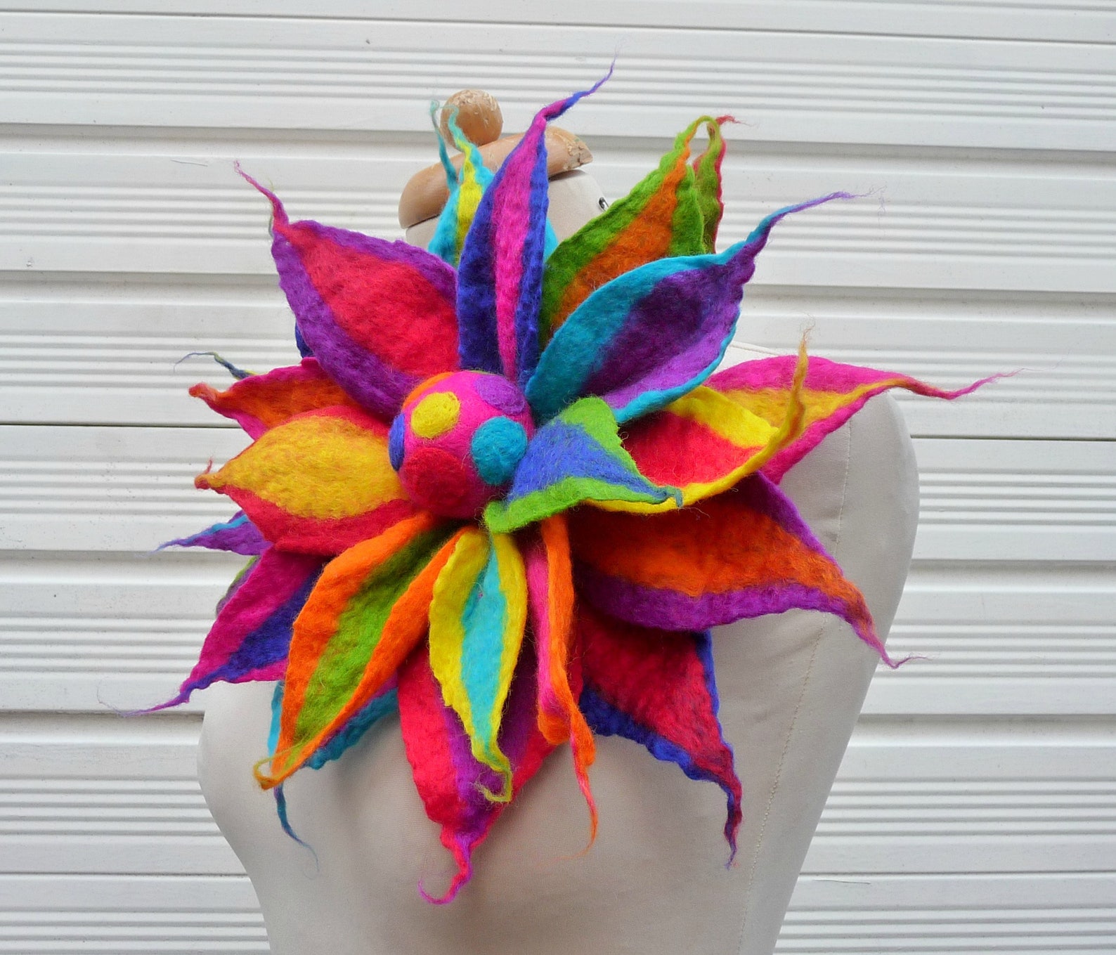 Felted Flower Brooch Large Flower Brooch Corsage Handmade | Etsy