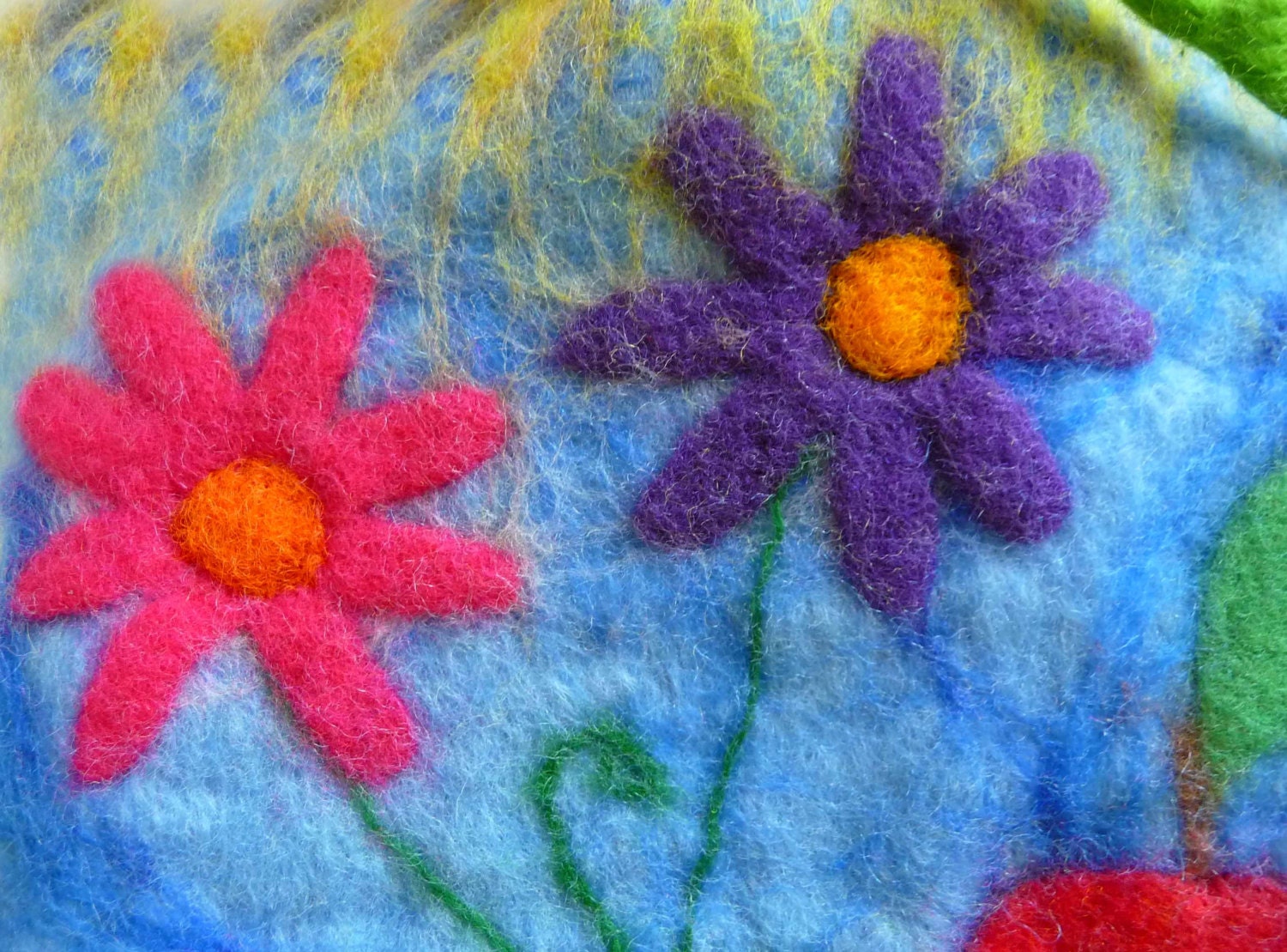 Hot Water Bottle Felted Cosy Cover Handmade Felted Art to - Etsy UK