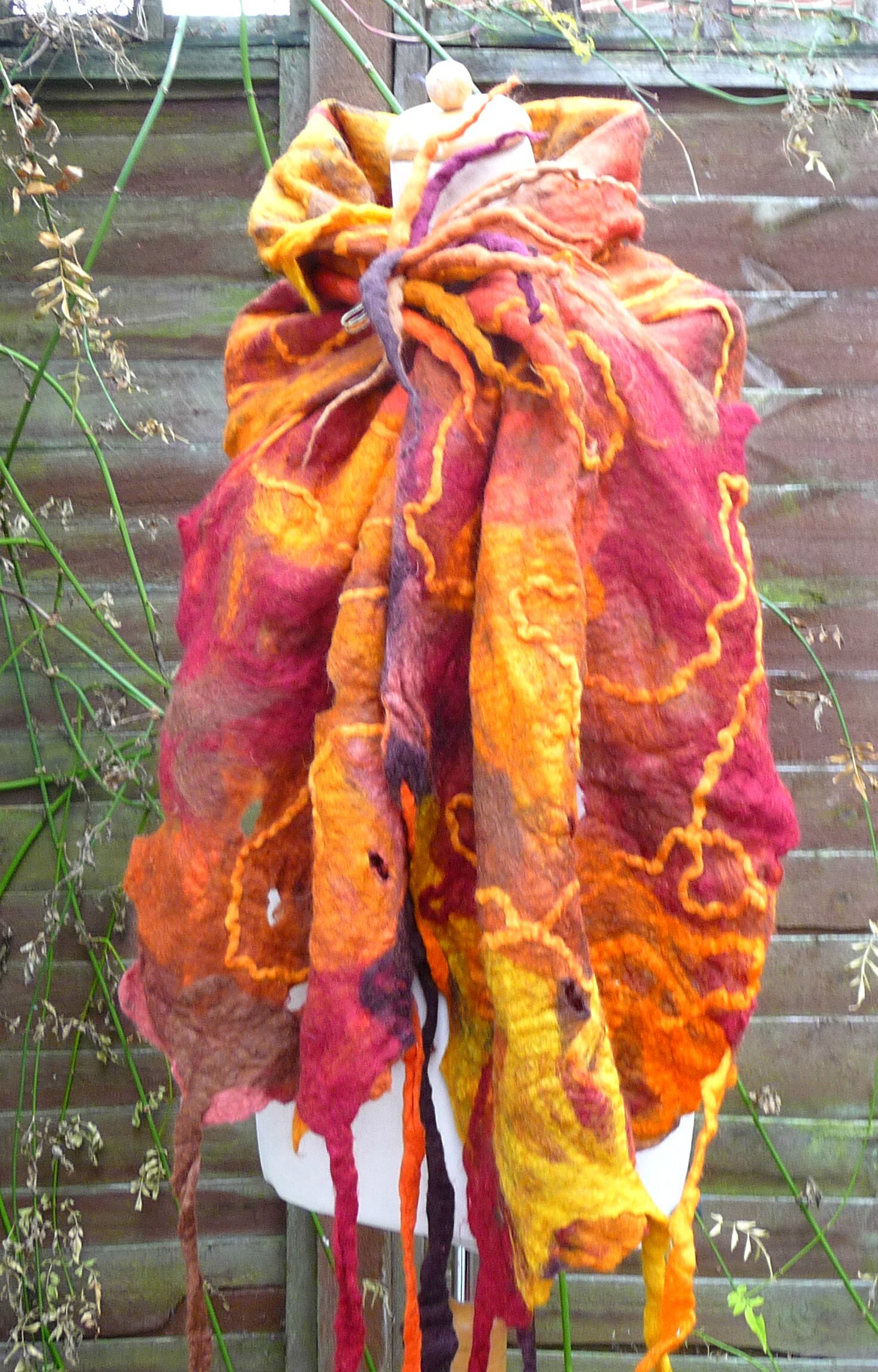Large Felted Scarf Felted Wool Shawl Wrap Felted Poncho - Etsy UK