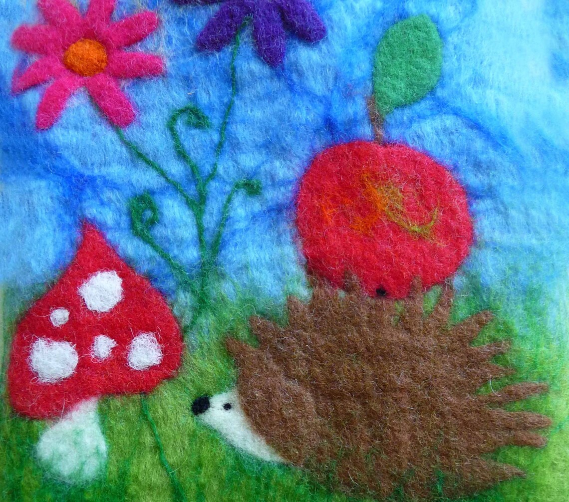 Hot Water Bottle Felted Cosy Cover Handmade Felted Art to - Etsy UK