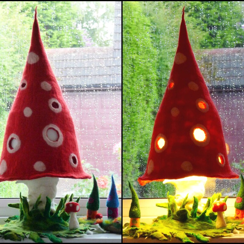 Toadstool Lamp - Etsy UK