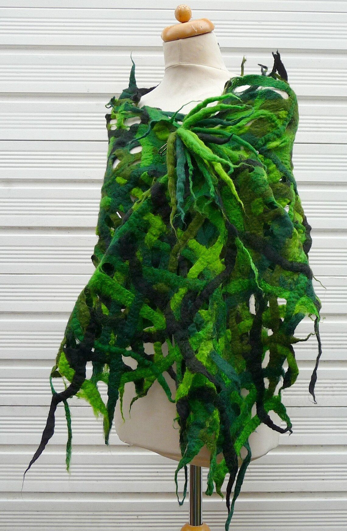 Felted scarf handmade felt shawl felted wool scarf | Etsy