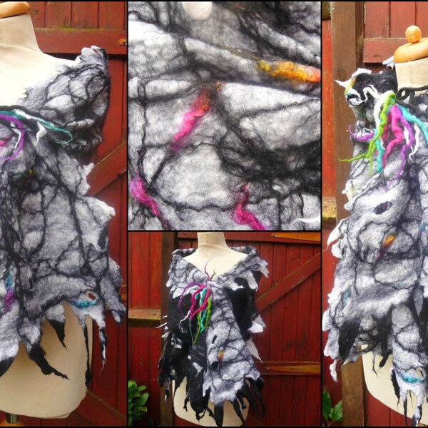 Cobweb Felted Scarf - Etsy