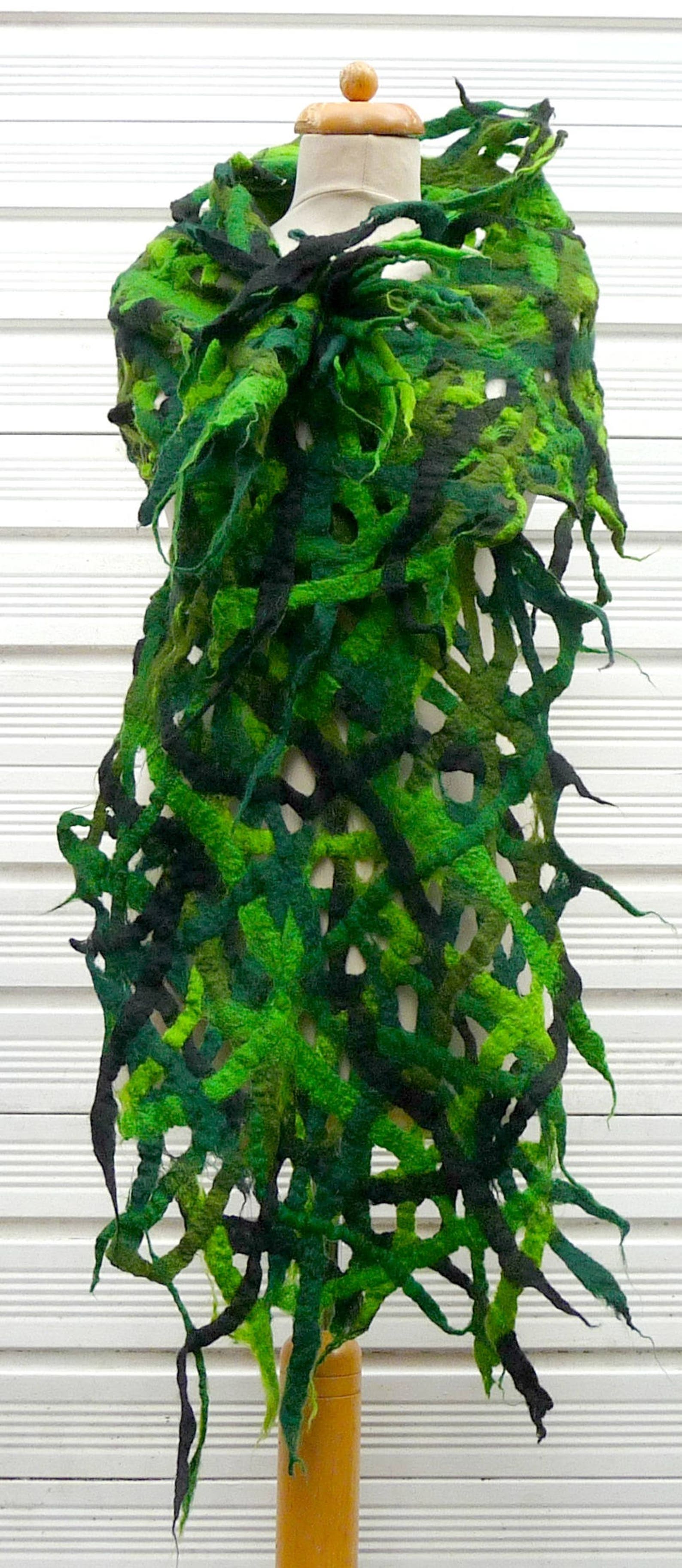 Felted Scarf Handmade Felt Shawl Felted Wool Scarf | Etsy