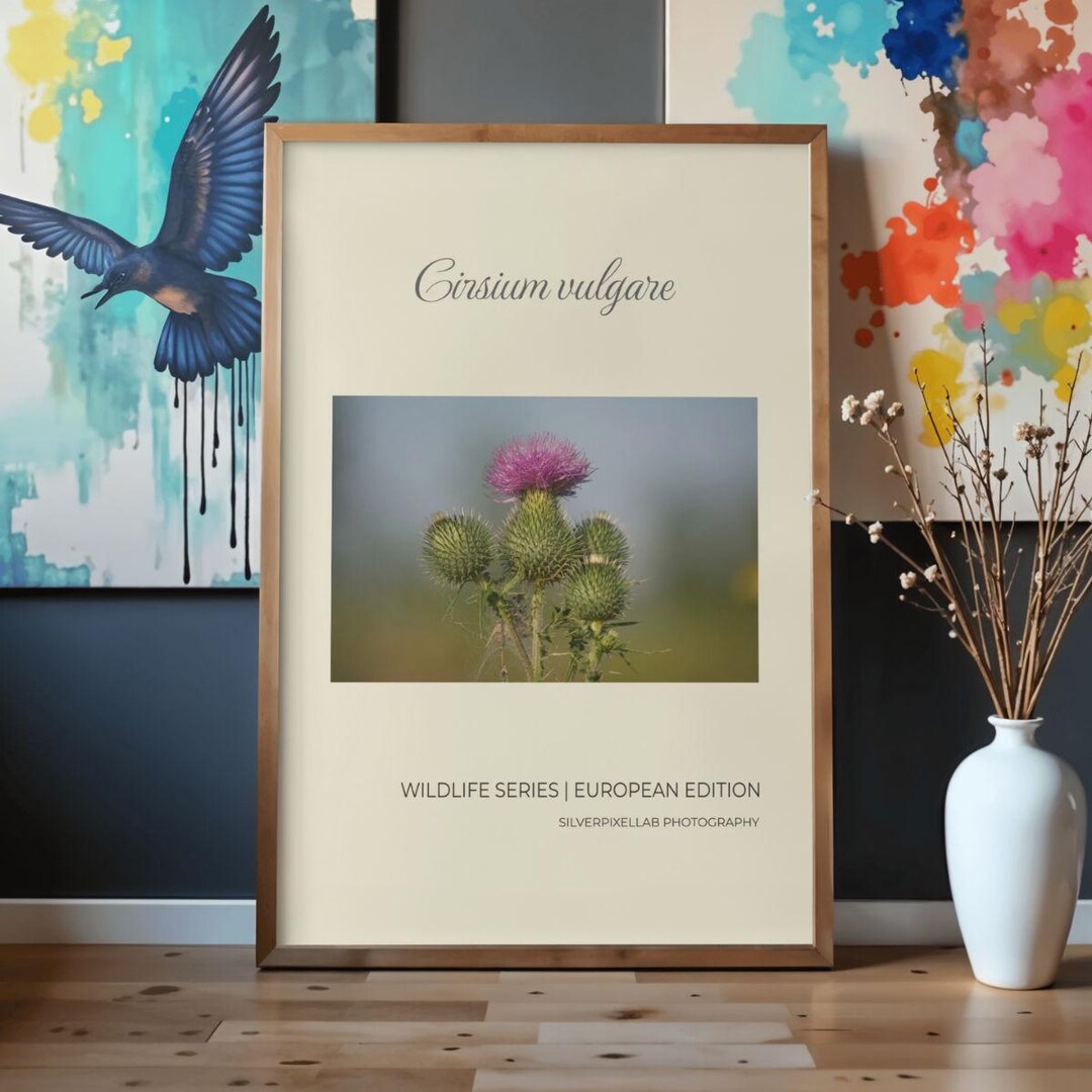 Scotch Thistle Print, Nature Wall Art, Insect Poster, Botanical ...