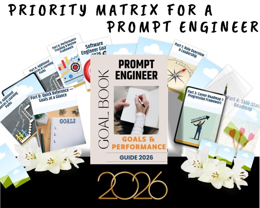 Buy Prompt Engineer Goals & Priority Book 2026 | Career Dashboard and ...