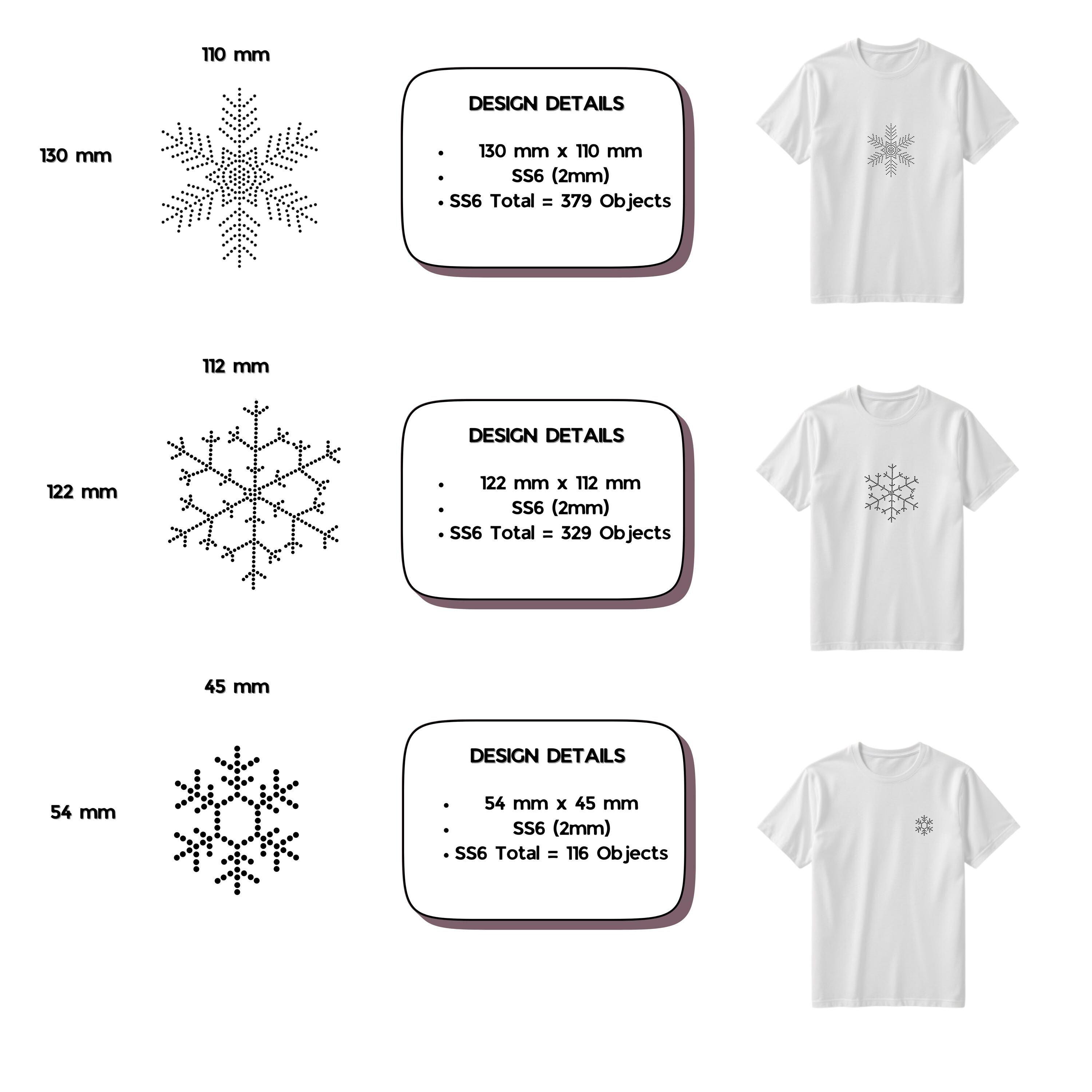 Rhinestone Snowflake Template SVG | 9 Winter Designs (digital Download ...