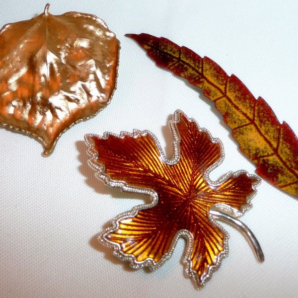 Autumn Leaf Brooch - Etsy