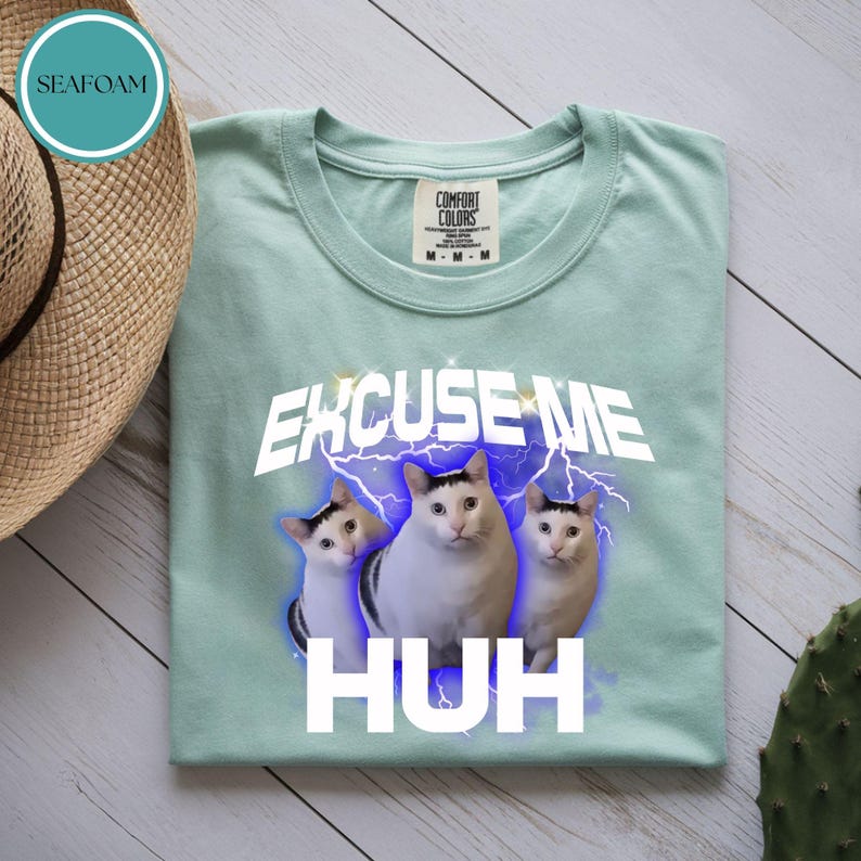 Huh Cat Meme Shirt, Pibble Inappropriate Internet Humor Shirt, Viral ...