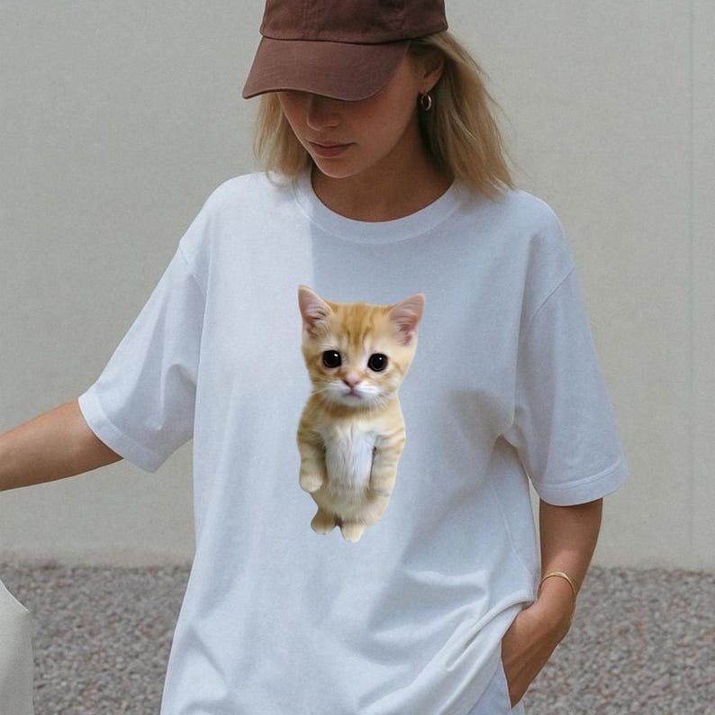 Sad Cat Meme Shirt, Funny Genz Brainrot Pibble T-shirt, Sad Kitten ...