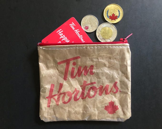Tim Hortons Zipper Pouch - Made in Canada From an Upcycled Tim Hortons ...
