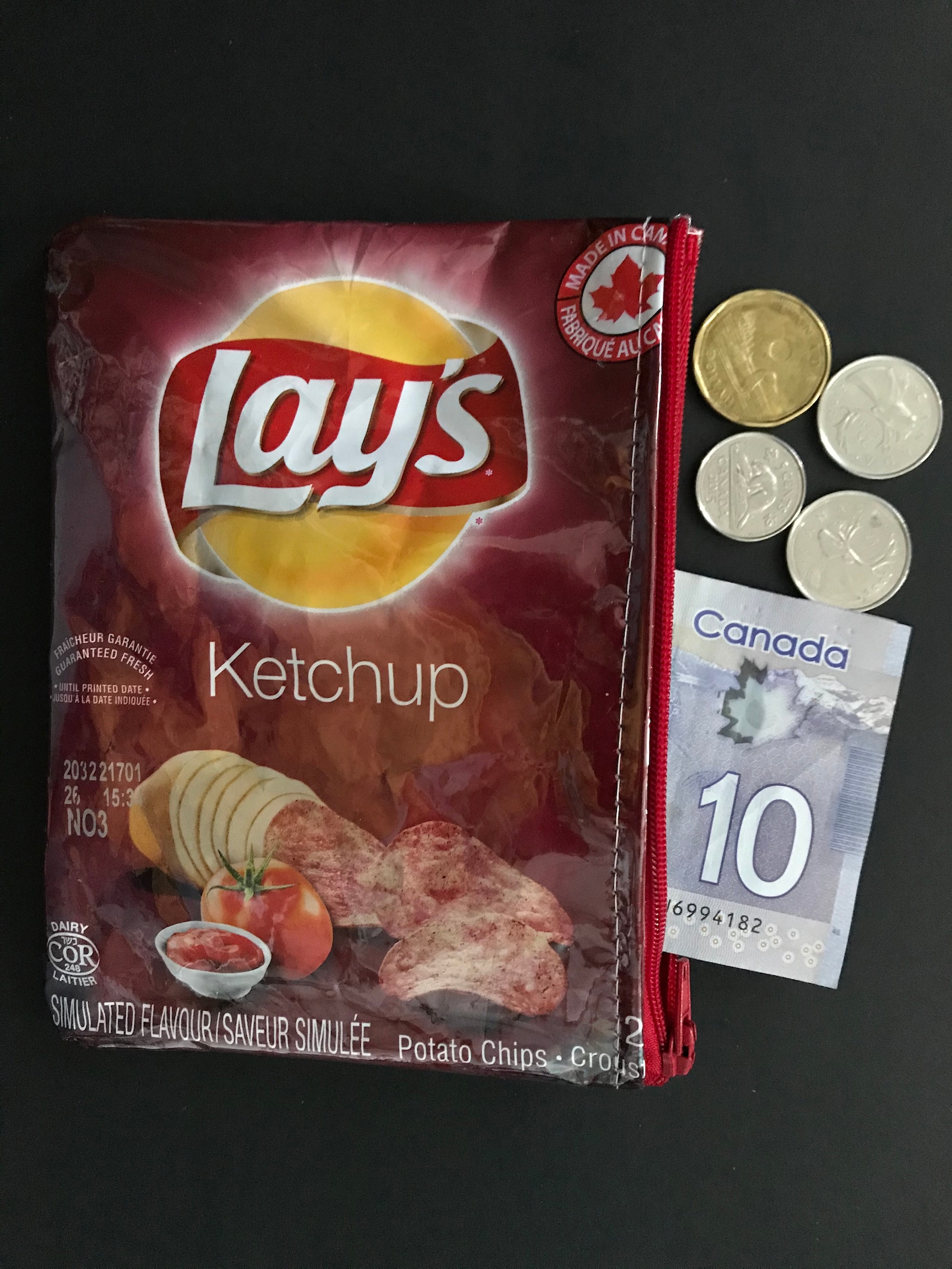 Ketchup Chip Pouch Handmade Upcycled Lays Chip Bag Wallet | Etsy