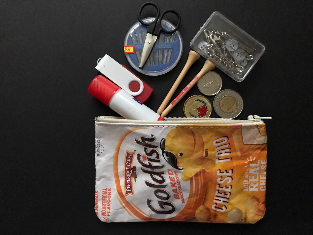 Goldfish Change Purse - Made From A Upcycled Goldfish Wrapper - Golf ...