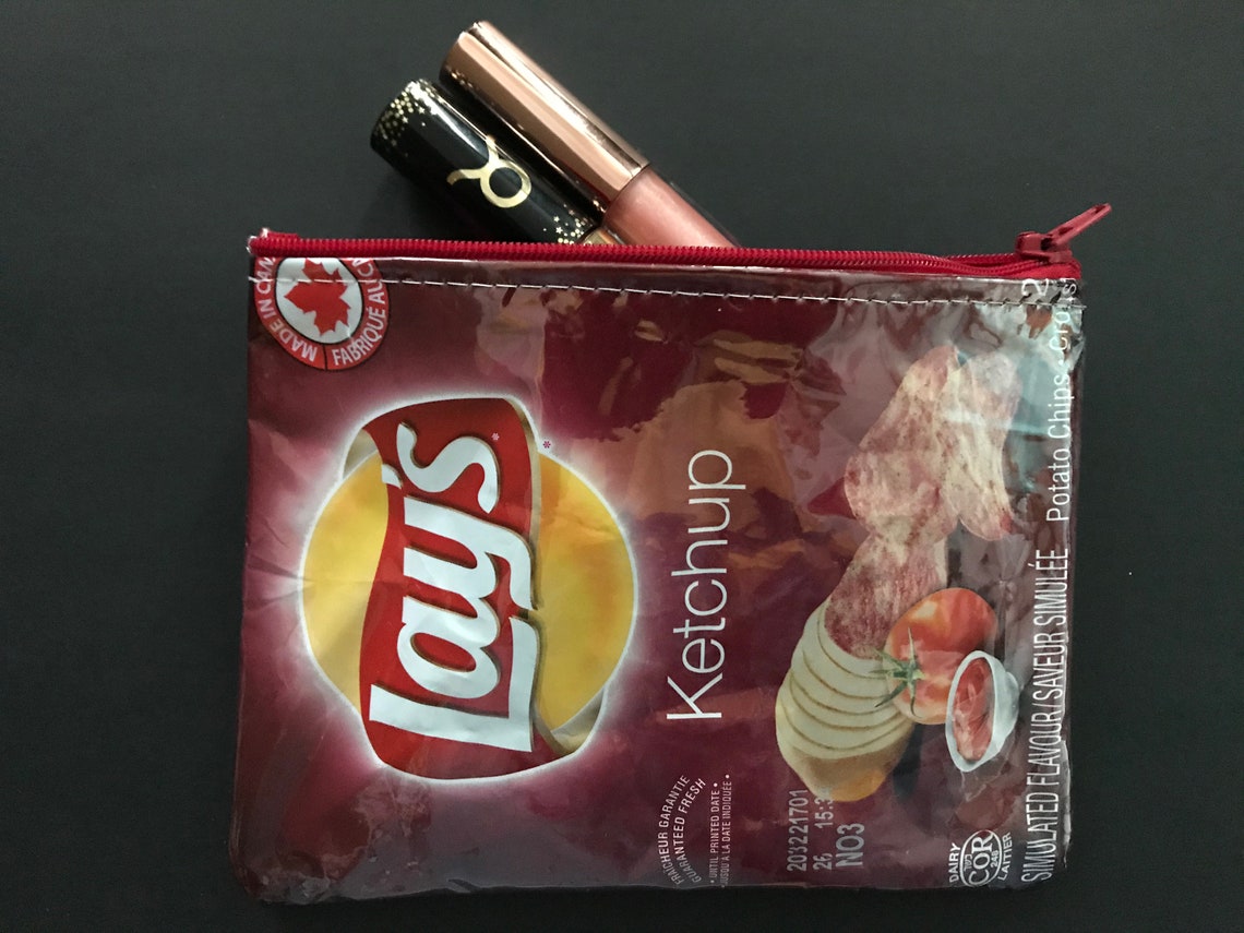 Ketchup Chip Pouch Handmade Upcycled Lays Chip Bag Wallet | Etsy
