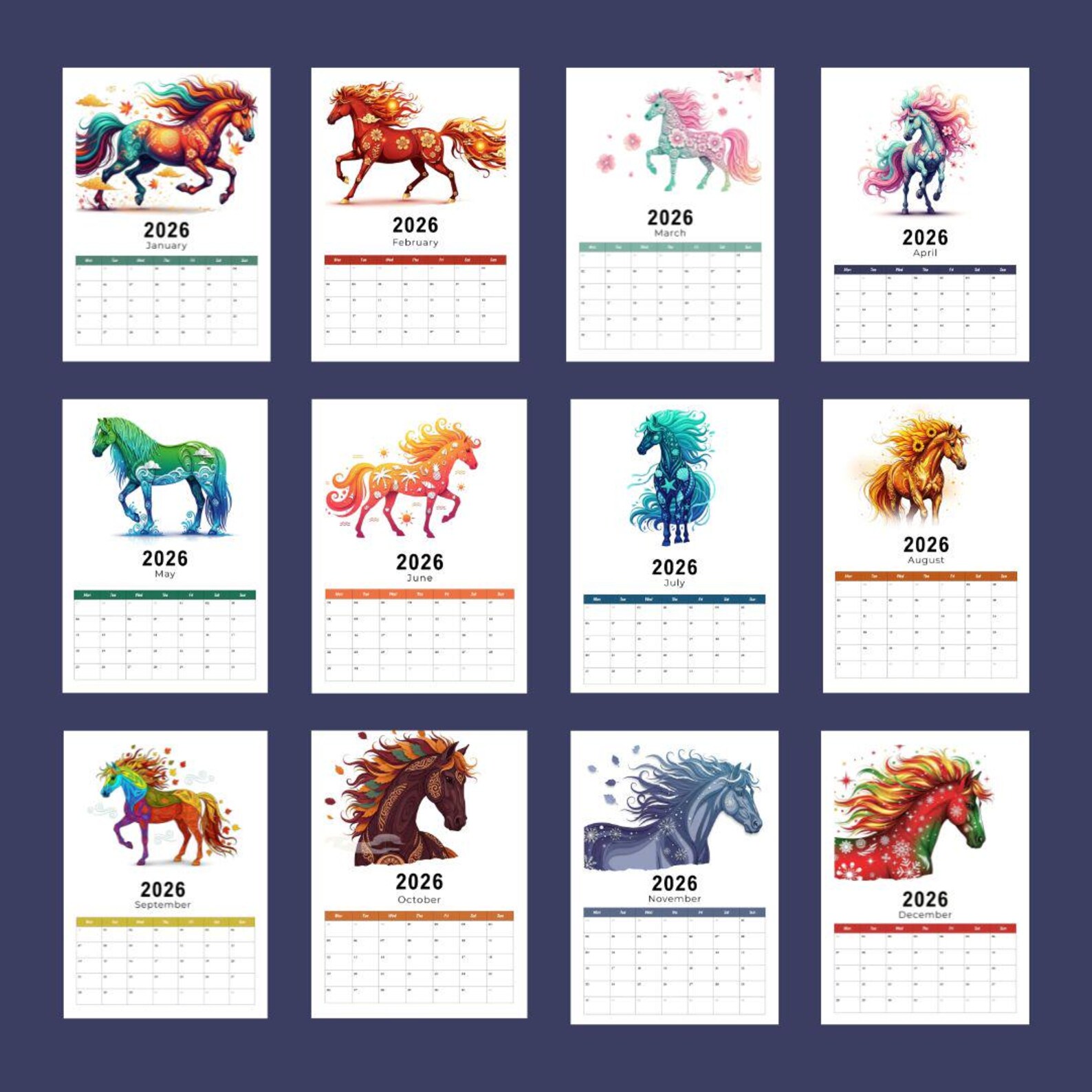 Chinese Calendar 2026 Printable – Lunar New Year, Instant Download ...