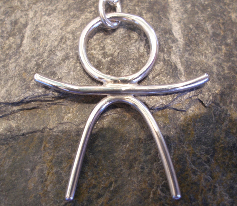 Sterling Silver Indalo Man Unisex Pendant Necklace or Keyring ...
