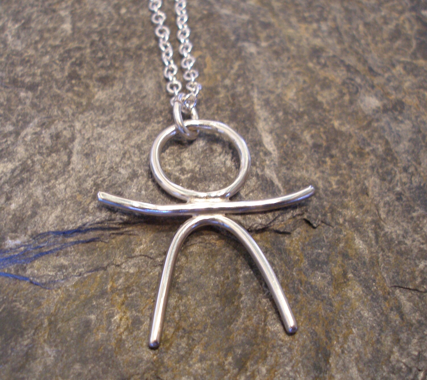 Sterling Silver Indalo Man Unisex Pendant Necklace or Keyring ...