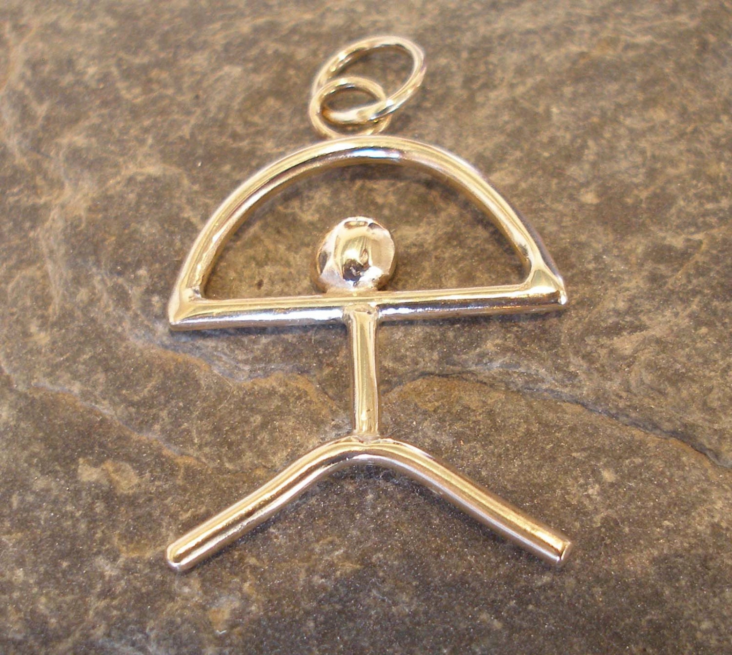 Sterling Silver Indalo Man Pendant or Key Ring: Spanish Good Luck Charm ...