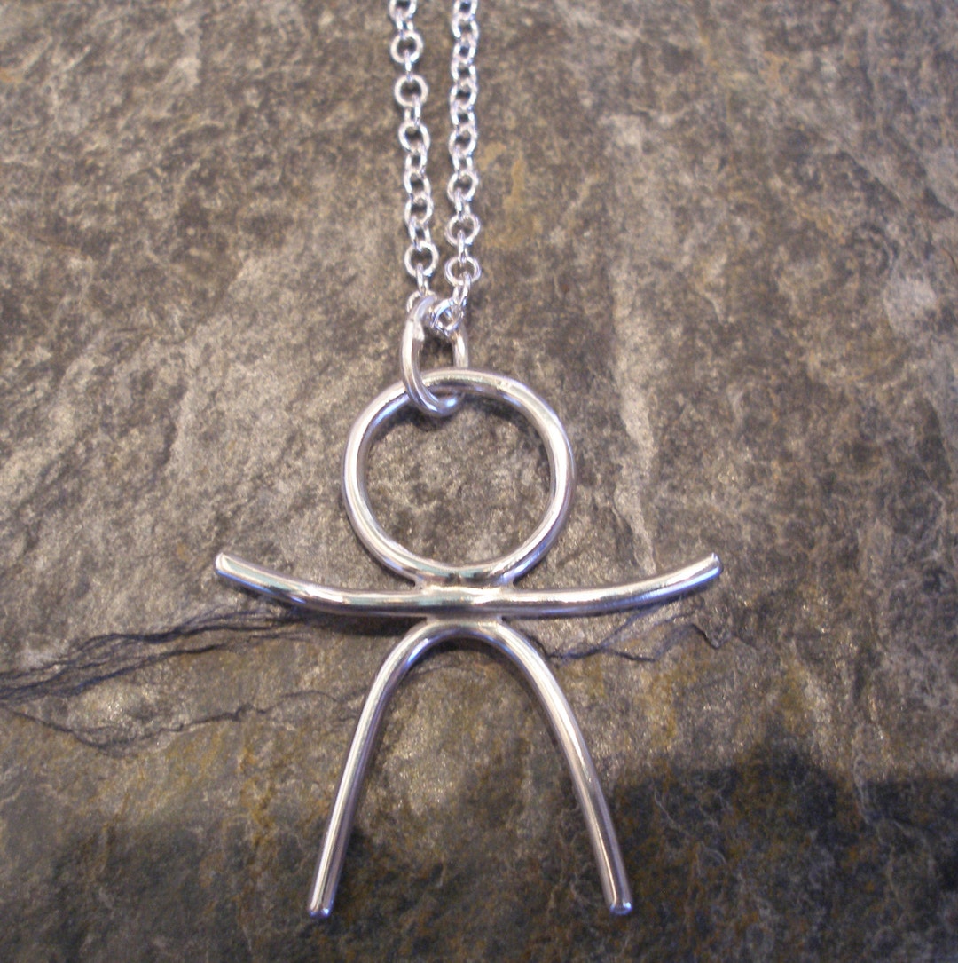 Sterling Silver Indalo Man Unisex Pendant Necklace or Keyring ...