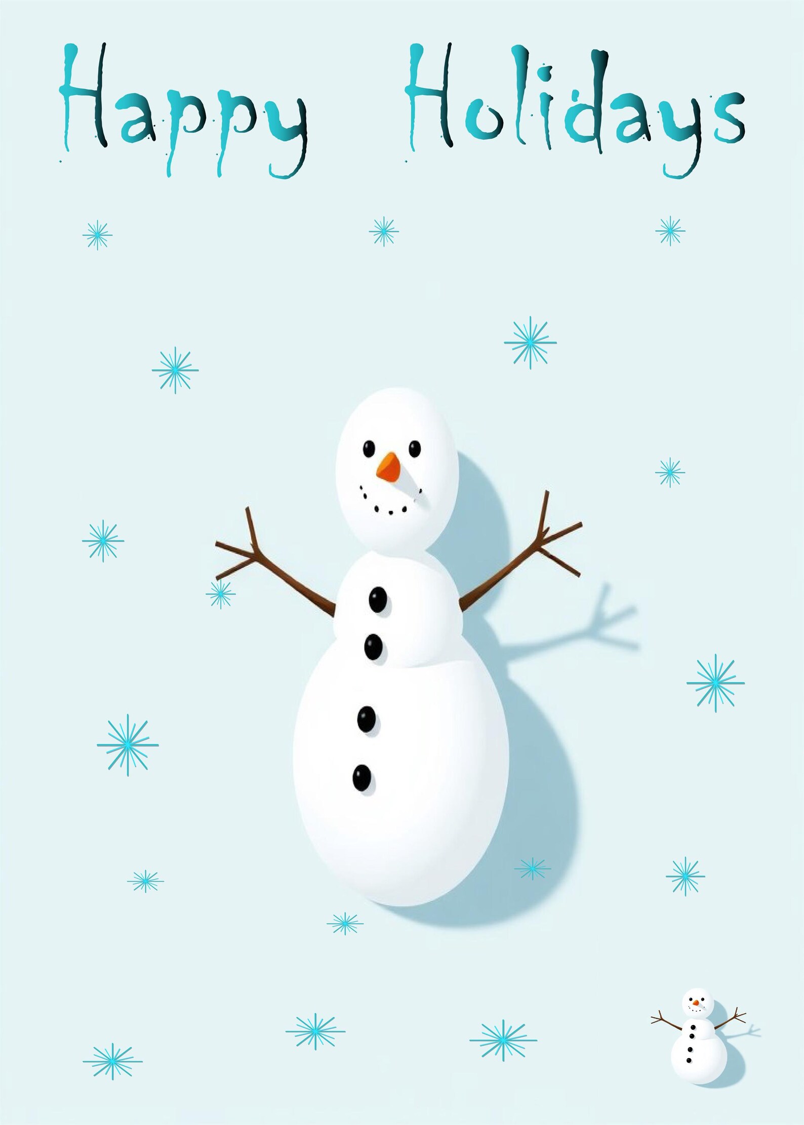 Winter Cheer Snowman, Ai-generated Holiday Greeting, Snowy Illustration ...