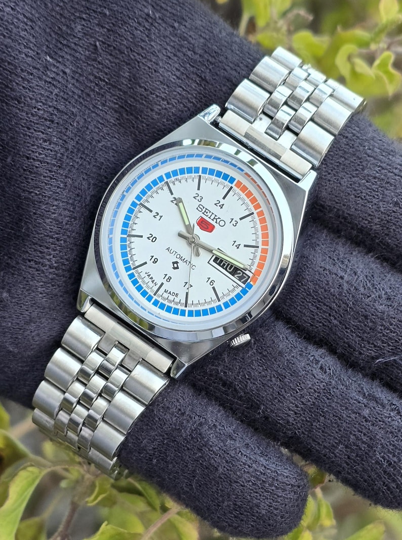 Seiko 5 Vintage Automatic Men’s Watch Stainless Steel Case With ...
