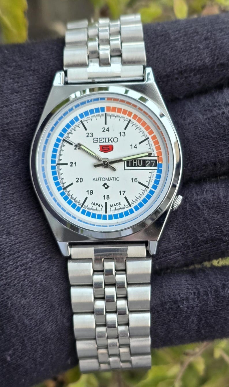 Seiko 5 Vintage Automatic Men’s Watch Stainless Steel Case With ...