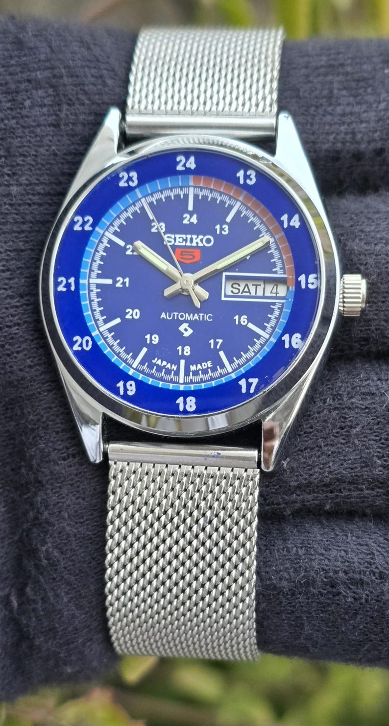 Seiko 5 Vintage Automatic Men’s Watch Stainless Steel Case With ...