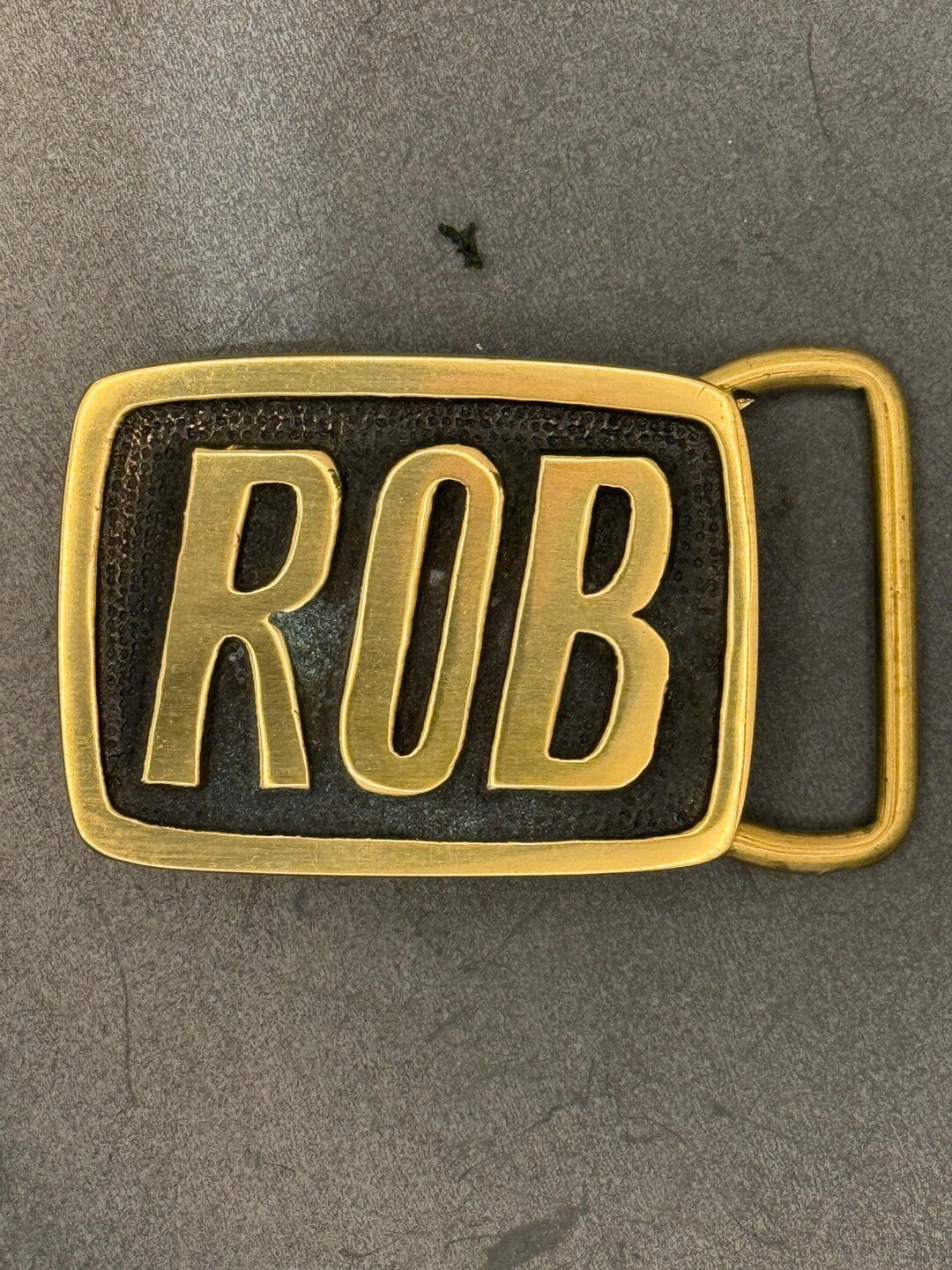 Vintage 1970’s BTS ROB Name Belt Buckle Solid Brass NOS Belt Width 1 ...