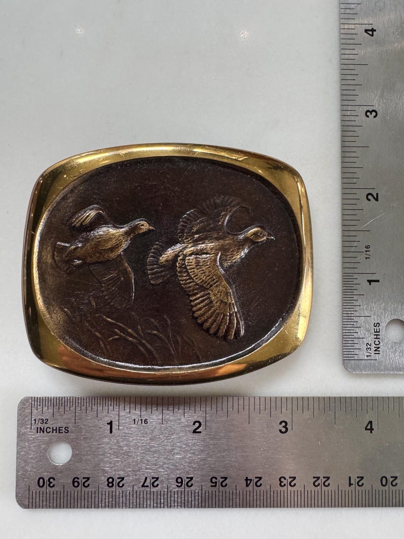 1978 BTS Solid Bronze Quail Belt Buckle Designed and Sculpted by Steven ...