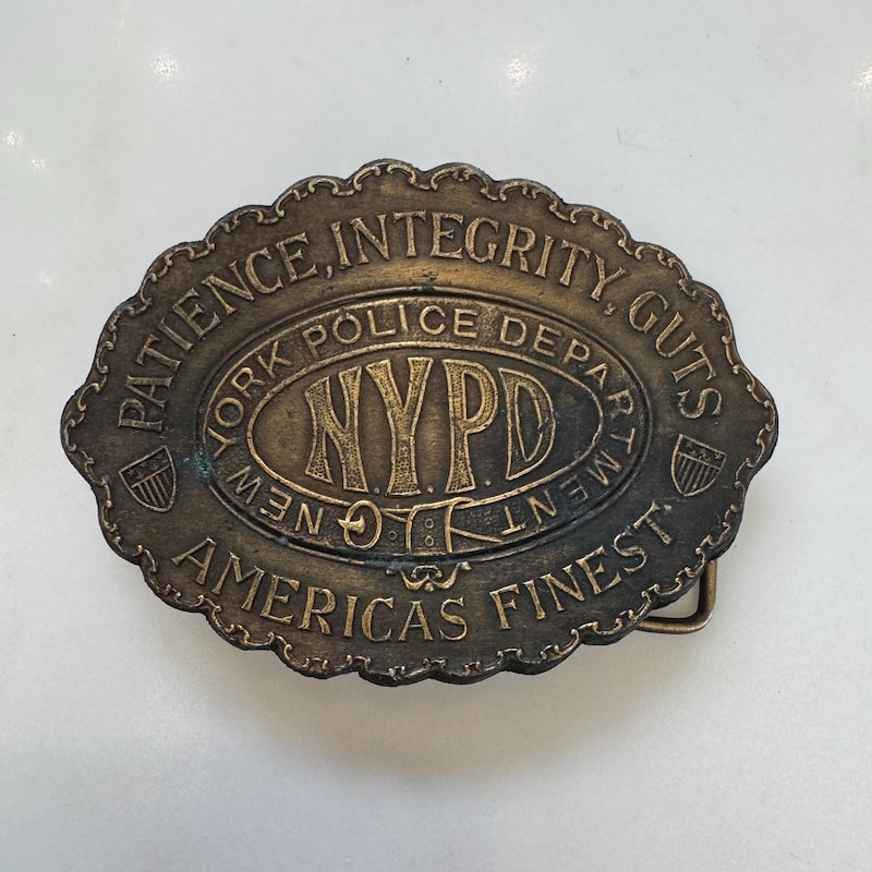 Vintage Belt Buckle Police - Etsy