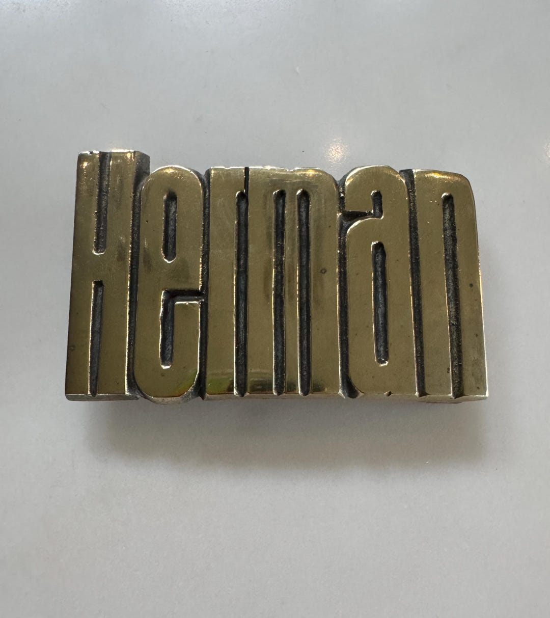 Herman Name Belt Buckle Vintage Solid Brass 1978 • Baron Buckles • NOS ...