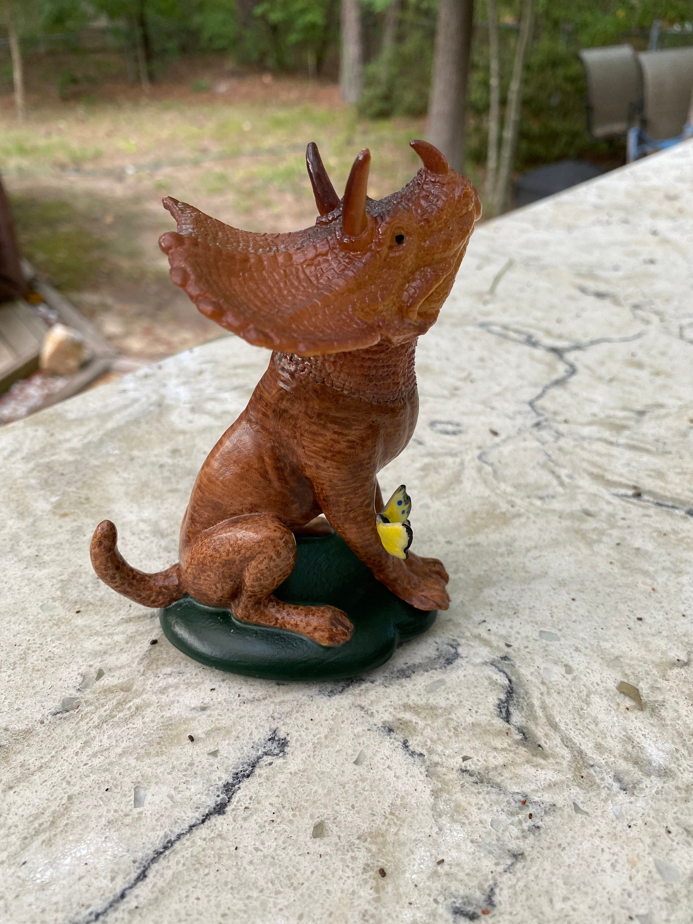 Handmade dinodog a Unique Triceratops Dinosaur Dog Speckled Brown ...