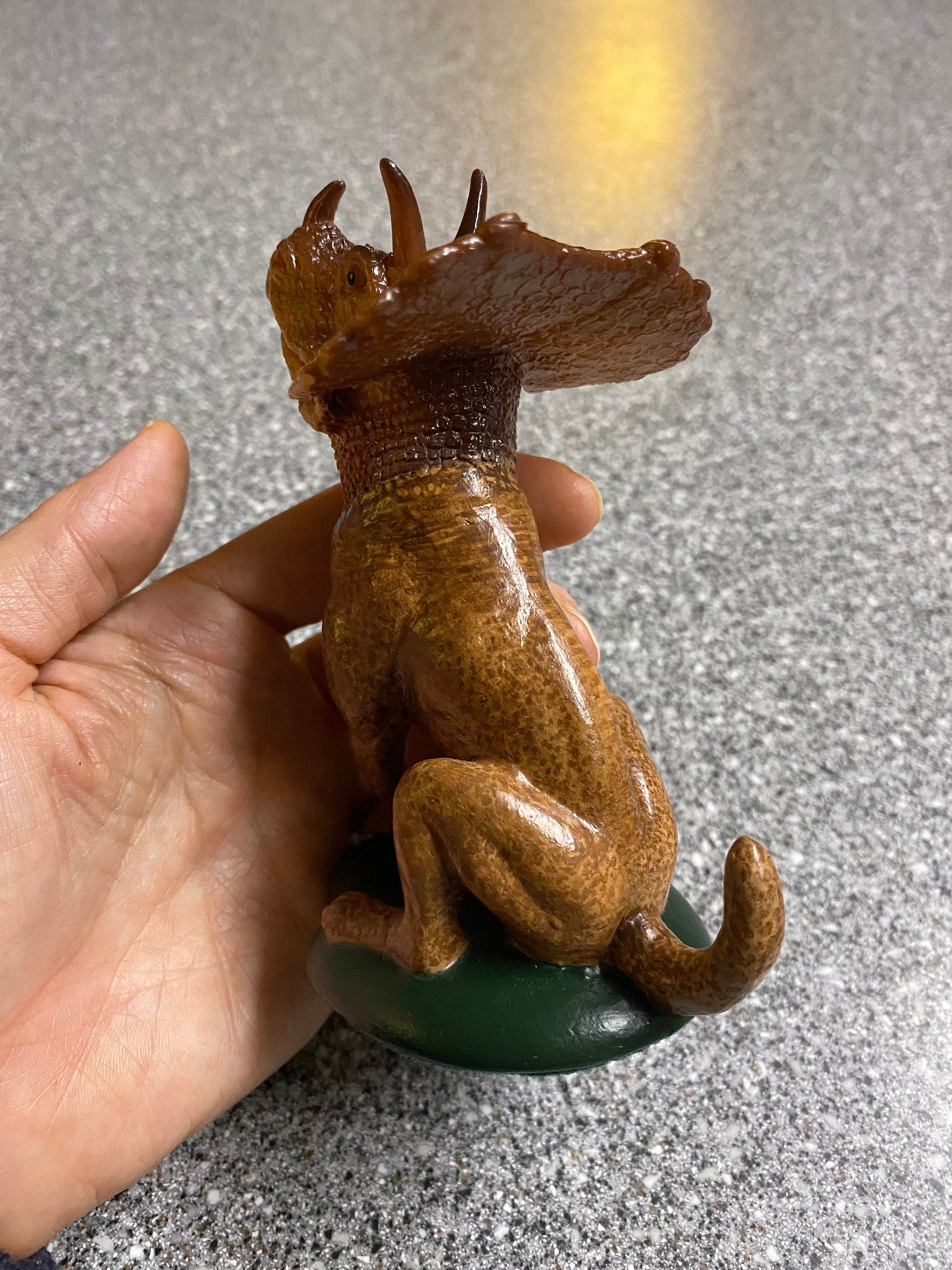 Handmade dinodog a Unique Triceratops Dinosaur Dog Speckled Brown ...