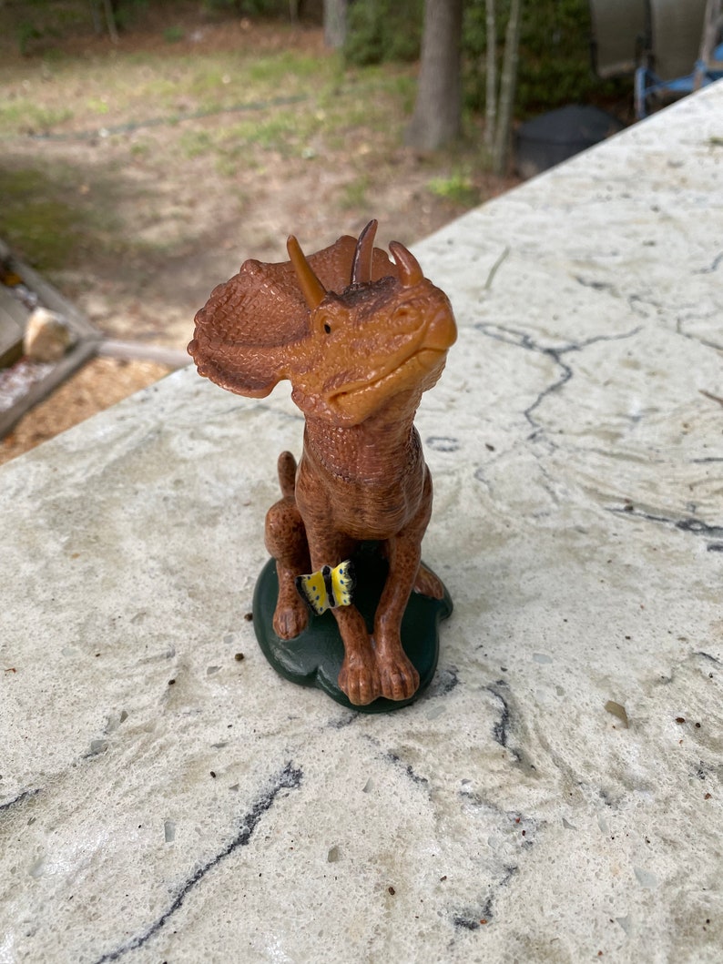 Handmade dinodog a Unique Triceratops Dinosaur Dog Speckled Brown ...