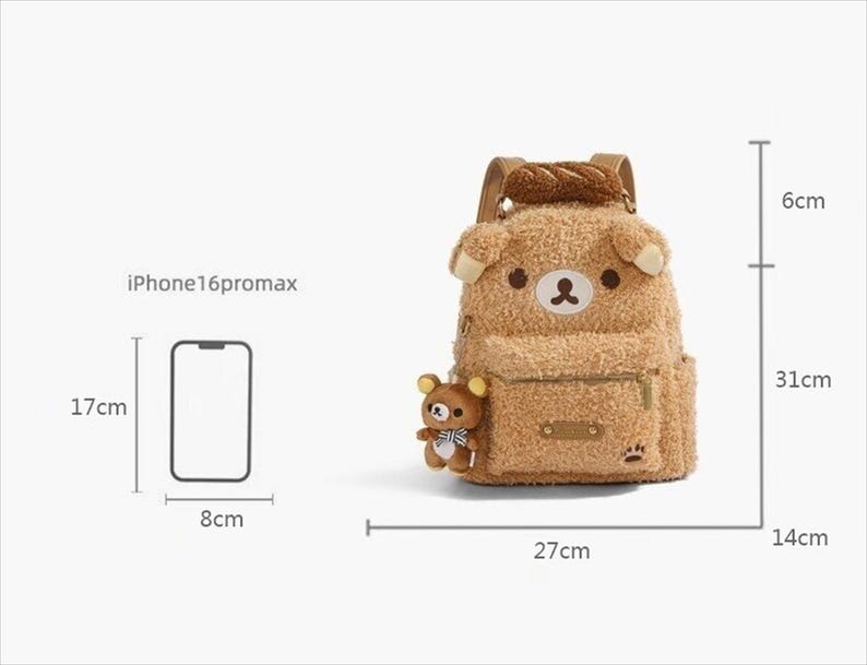 Cute Soft Plush Bear Backpack - Preschool Backpack, Toddler School Bag ...