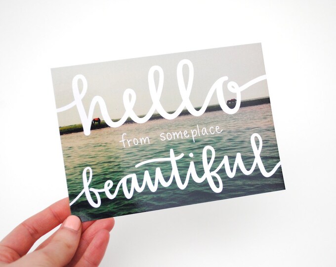 SALE // Travel Postcards Hand-lettered Calligraphy Travel - Etsy