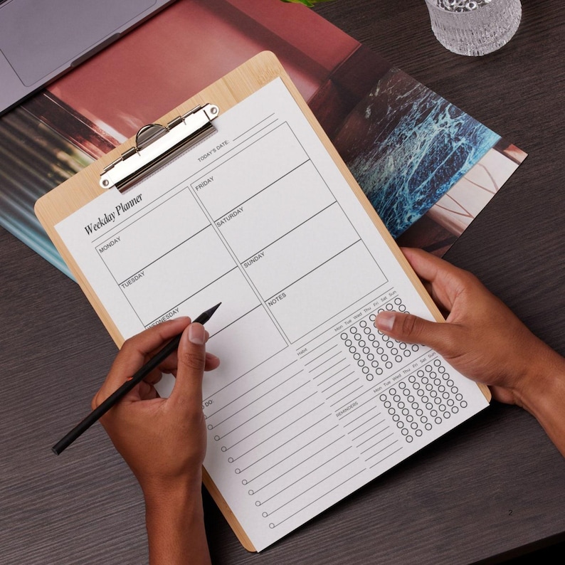 Planner Bundle Undated Printable Digital Planner – Daily Weekly Monthly ...