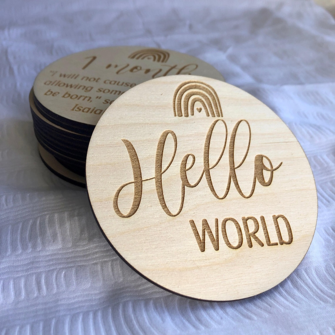 Rainbow Baby Milestone Discs | Bible Verse Milestone Markers ...