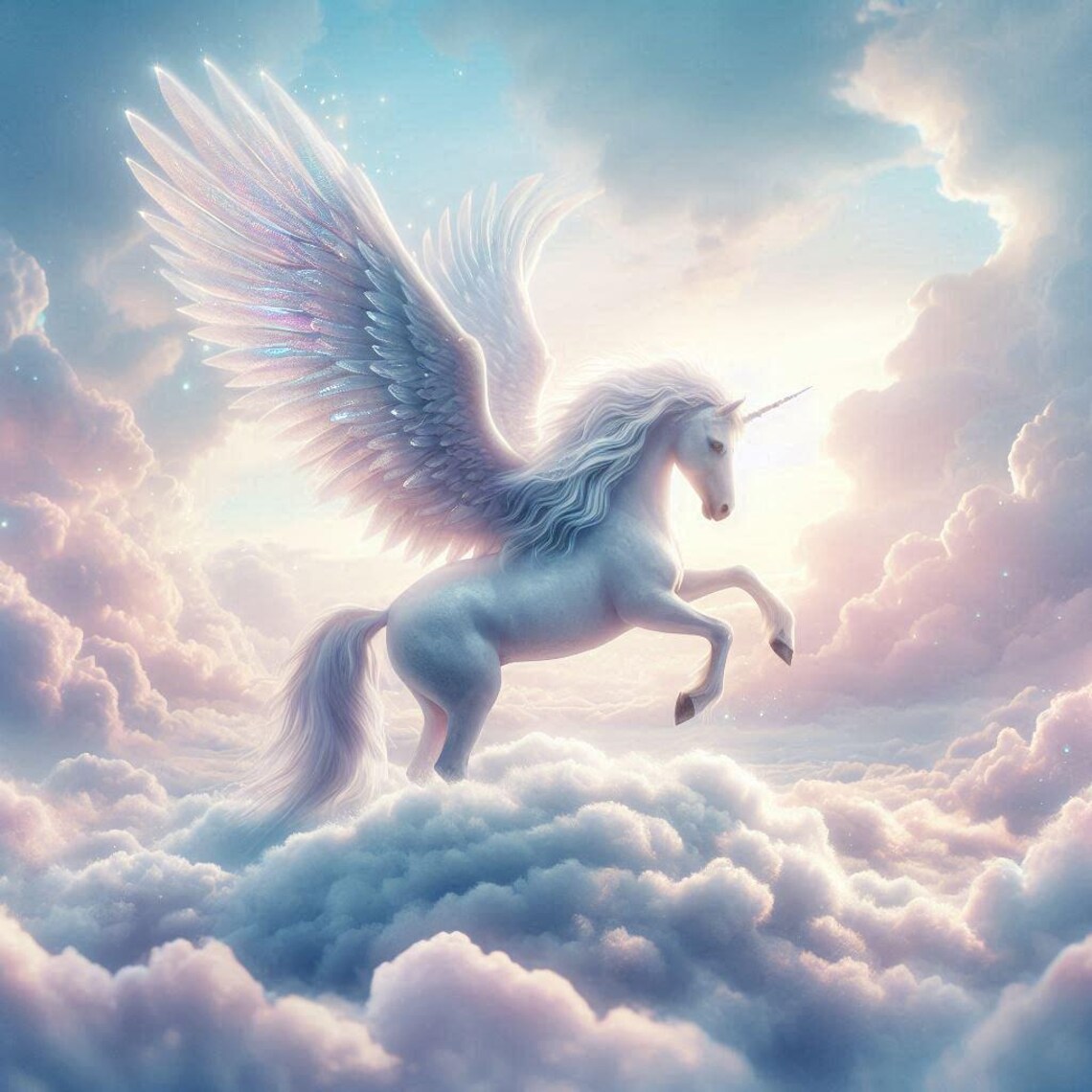 Cloudborn Arrival: Pegasus on the Sky Isle - Etsy